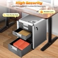 5 Layers Desktop Drawer Organizer w/Lock Storage File Boxes Portable 5 ...