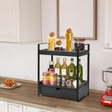 njizgyd 2-Tier Wooden Counter Shelf with Drawer Vanity Tray for ...