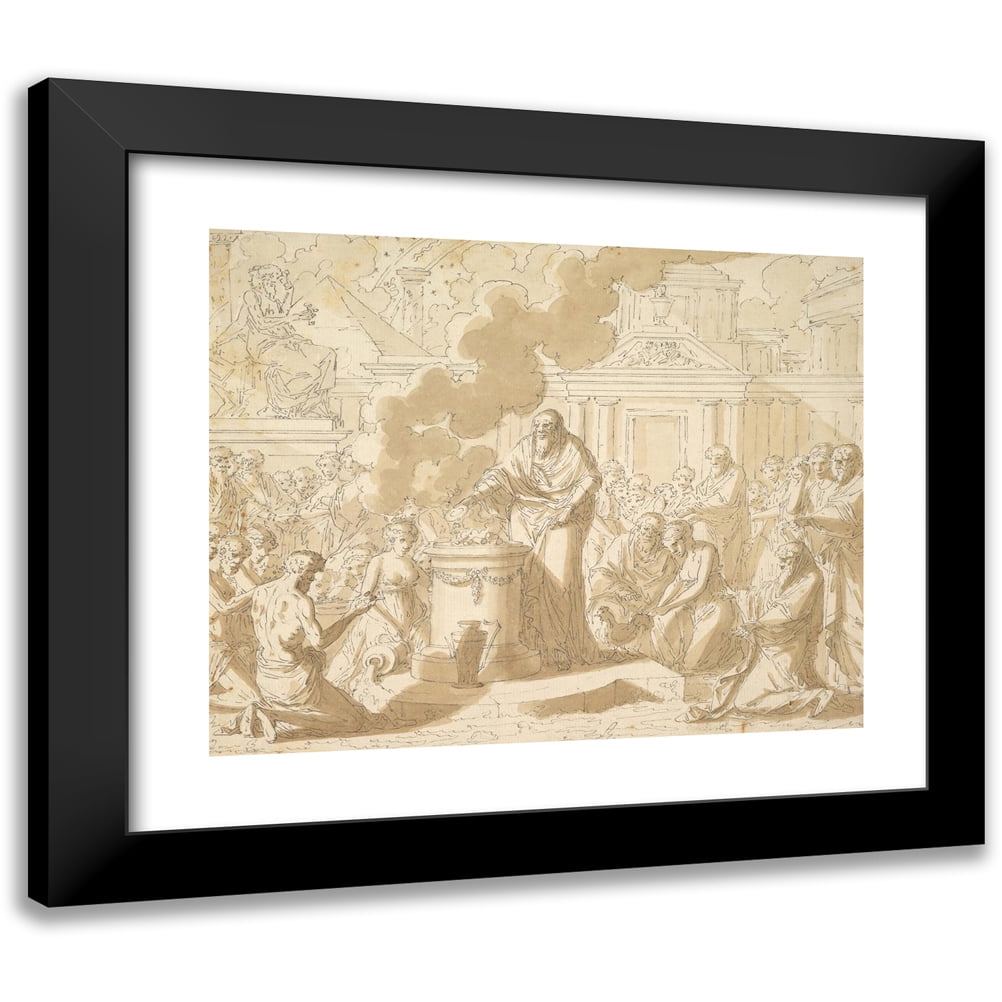 Louis-Felix de La Rue 14x12 Black Modern Framed Museum Art Print Titled ...