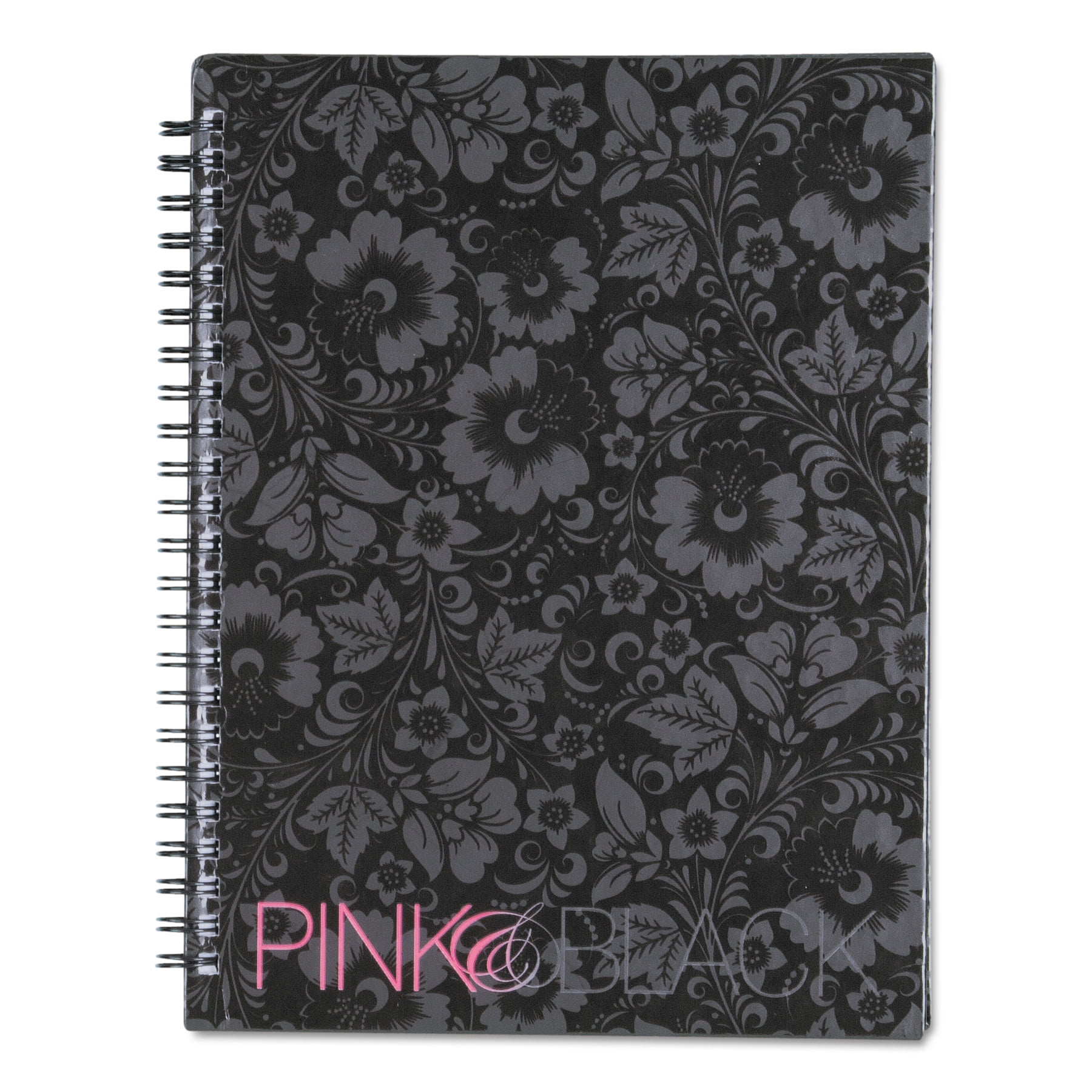 Pink & Black Professional Wirebound Notebook, Ruled, 8 1/4 x 6 1/4, 70 ...