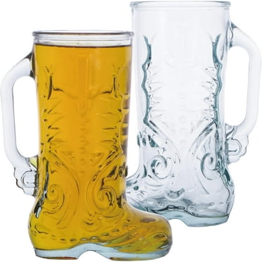 26oz XL Glass Beer Mugs Heavy Duty/Restaurant Quality Glass Mugs with ...