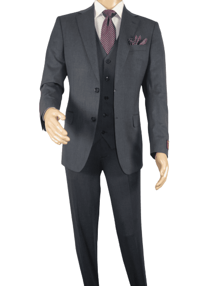 Men Suit BERLUSCONI Turkey 100% Italian Wool Super 180's Vested #Ber15 ...