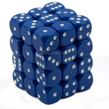 Opaque 12Mm D6 Black with White Dice Block (36 Dice) - Walmart.com