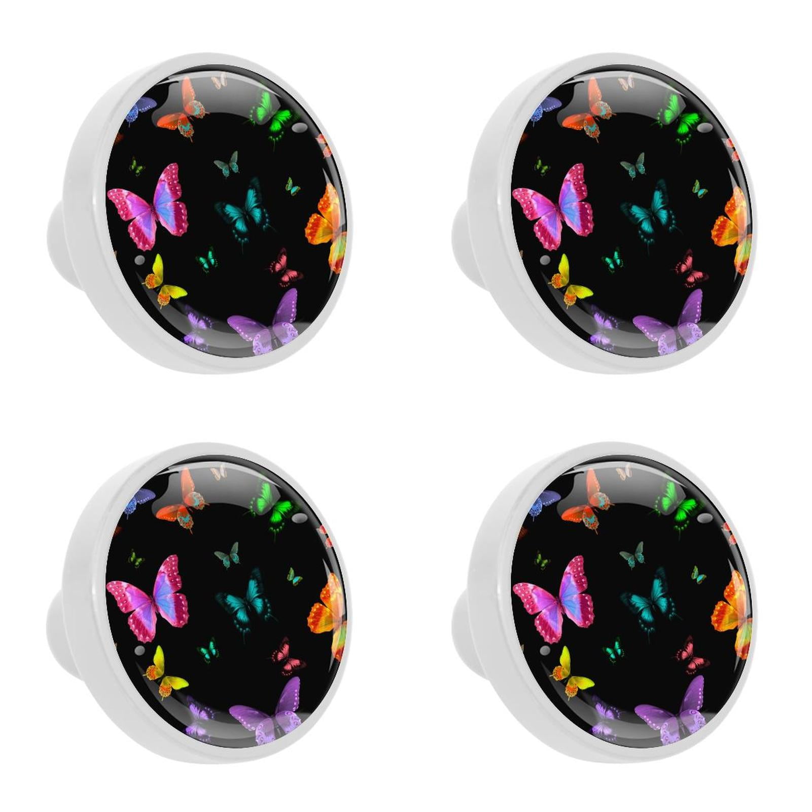 4 Pcs Butterfly Knobs for Kitchen Cabinet Cupboard Dresser Bookcase ...