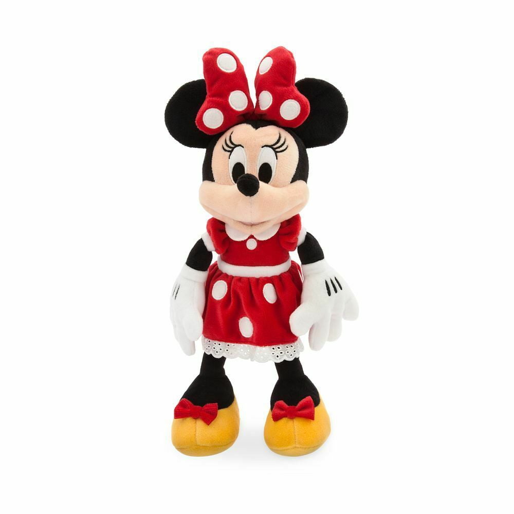 Disney Store Red Minnie Mouse Polka Dot Plush Toy Doll 14" H Stuffed ...