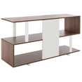 SAFAVIEH Jarrett Contemporary Small Media Stand , Walnut/White (47.2 in ...