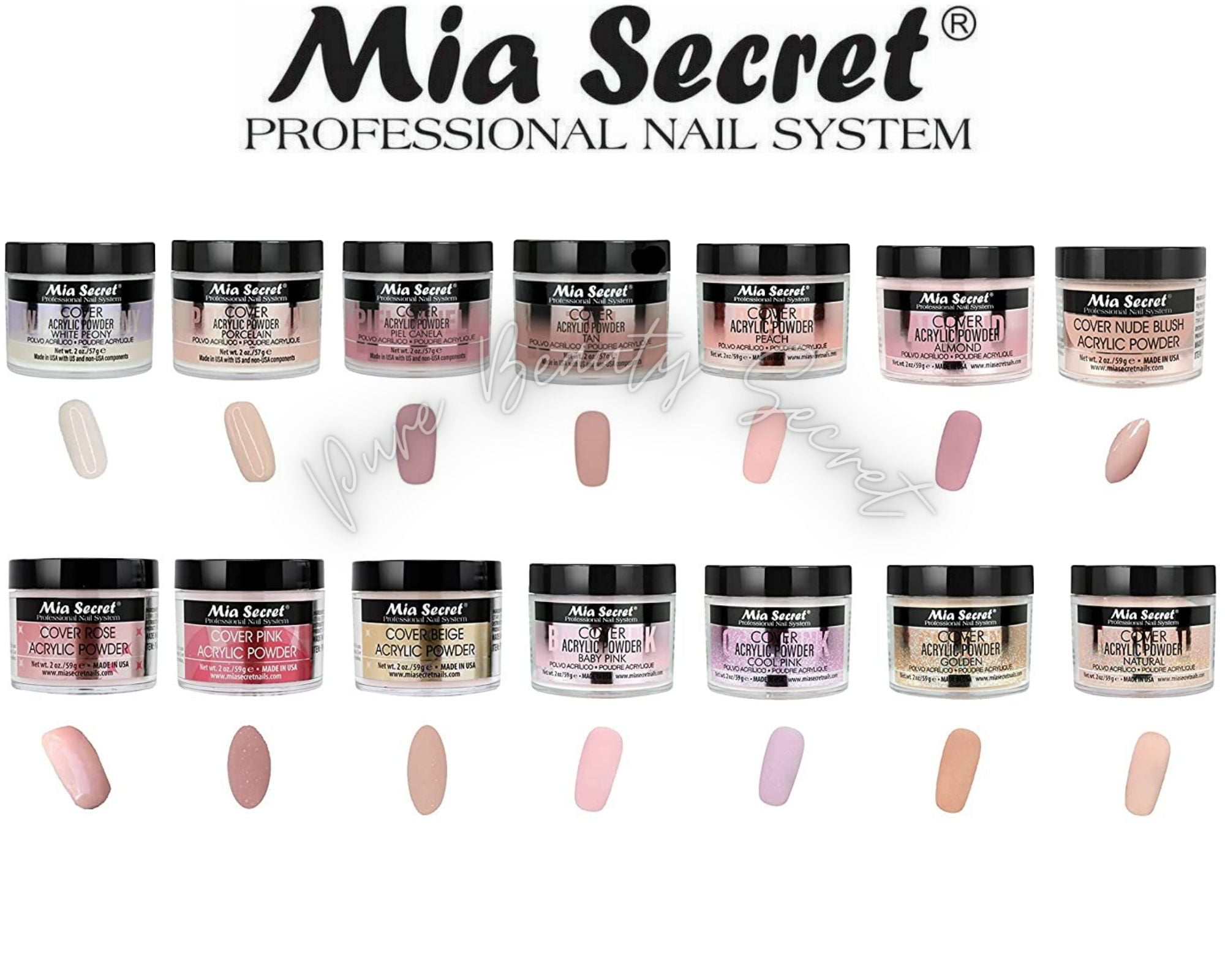 Mia Secret COVER Powder - 2 oz; ALL 14 Colors - Walmart.com