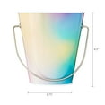 Way To Celebrate Rainbow Tin Pail with Handle, 4.5 inches, colorful ...