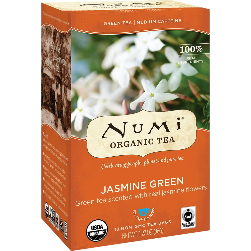 Numi Organic Tea, Jasmine Green, Tea Bags, 18 Ct - Walmart.com ...