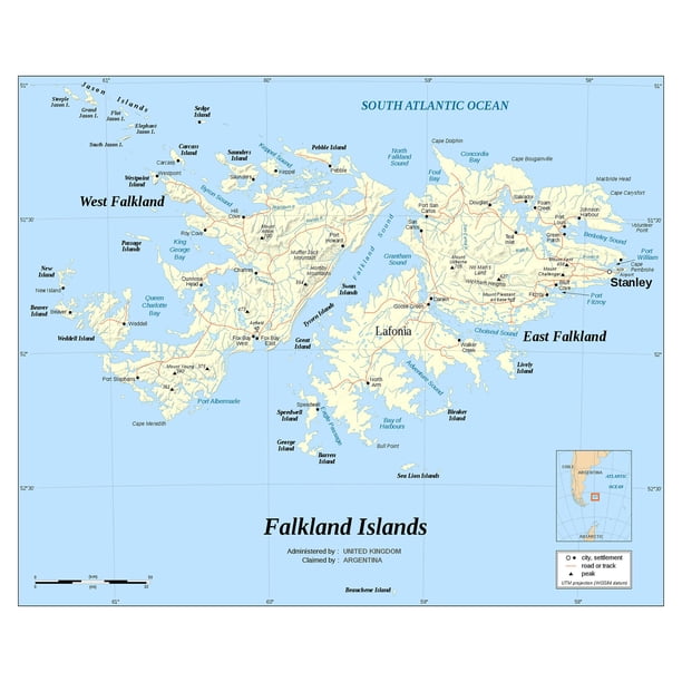 Palmetto Posters 20x24 Laminated Poster: Large detailed political map ...