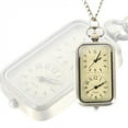Pocket Watch Bronze Vintage Dual Double Time Zone Movement Necklace, WP ...