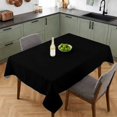 Black Solid Color Table Cloth 60x84in, Waterproof Rectangle Tablecloth ...