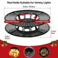600D Fabric Xmas Light Storage Bag with 3 Reels, Reinforced Handles ...