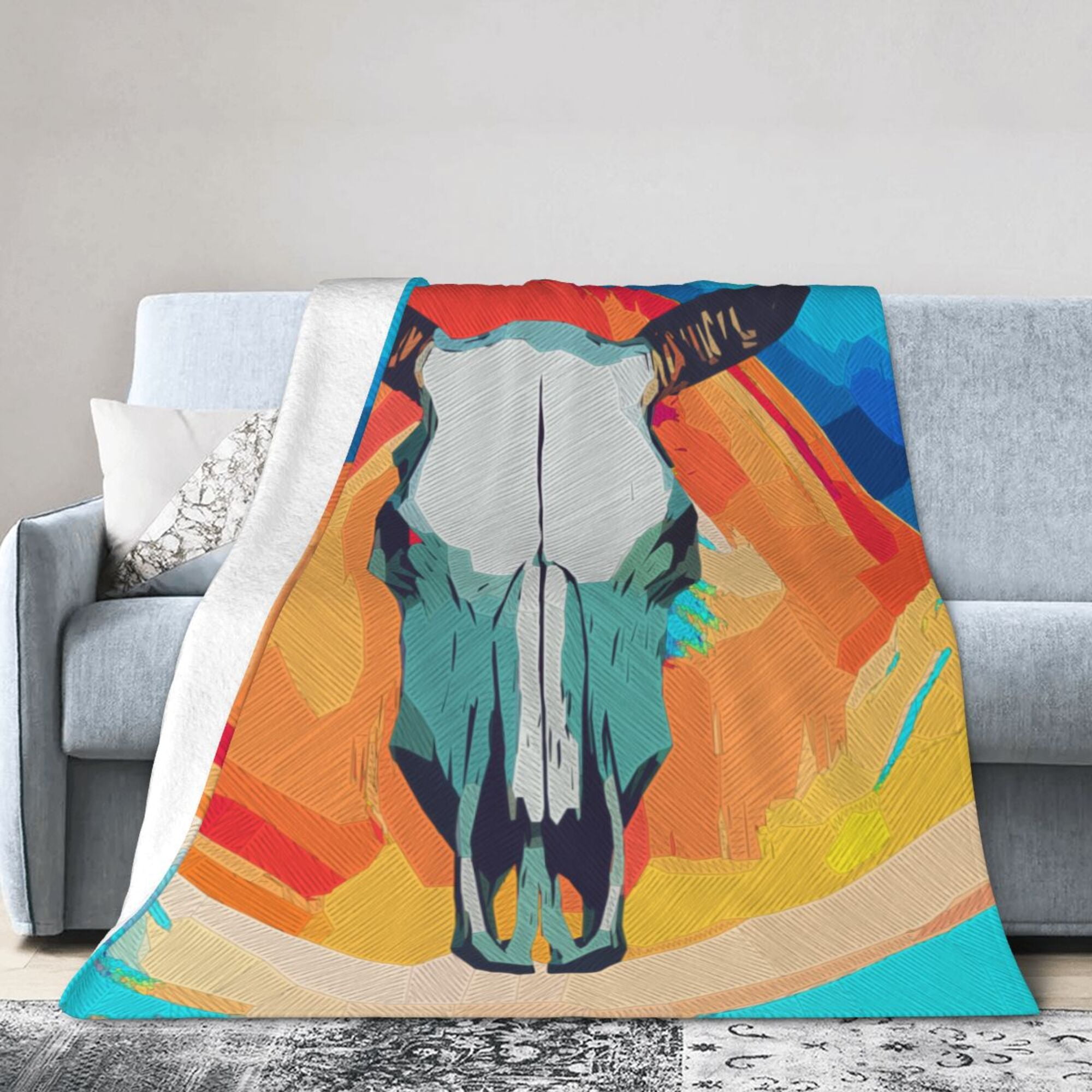 DouZhe Ultra-Soft Micro Fleece Lightweight Flannel Bed Blanket, Death ...