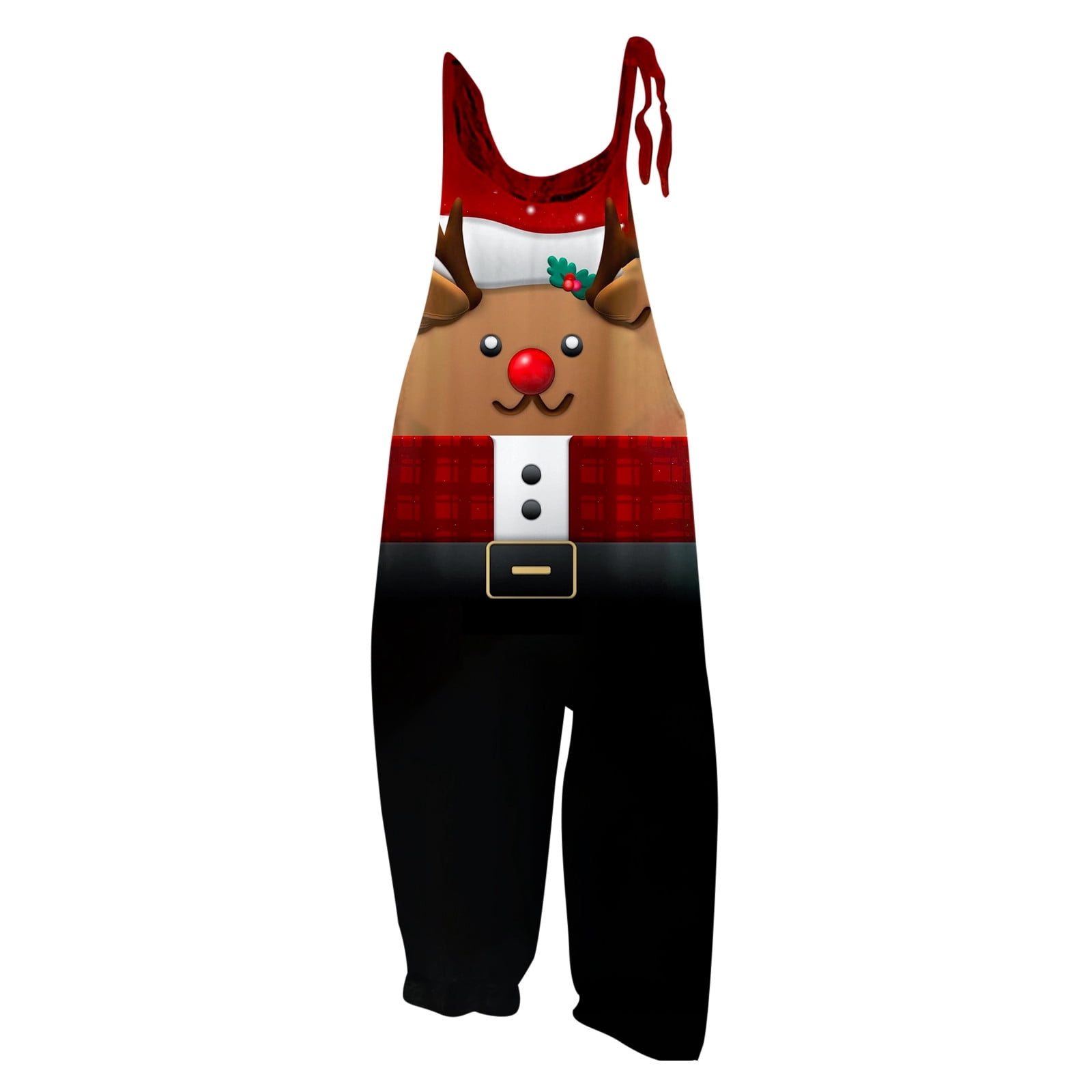 Click here for Wanpidan Womens Christmas Print Strap Round Neck J... prices