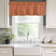 Burnt Orange Rod Pocket Curtain Valance, Minimalist Modern Solid Color ...