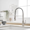 Modern Stainless Steel Pull-Out Kitchen Faucet with Dual Spray Modes ...