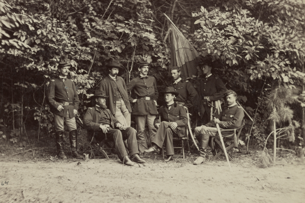 Print: Major General Wesley Merritt And Staff, circa 1861 - Walmart.com