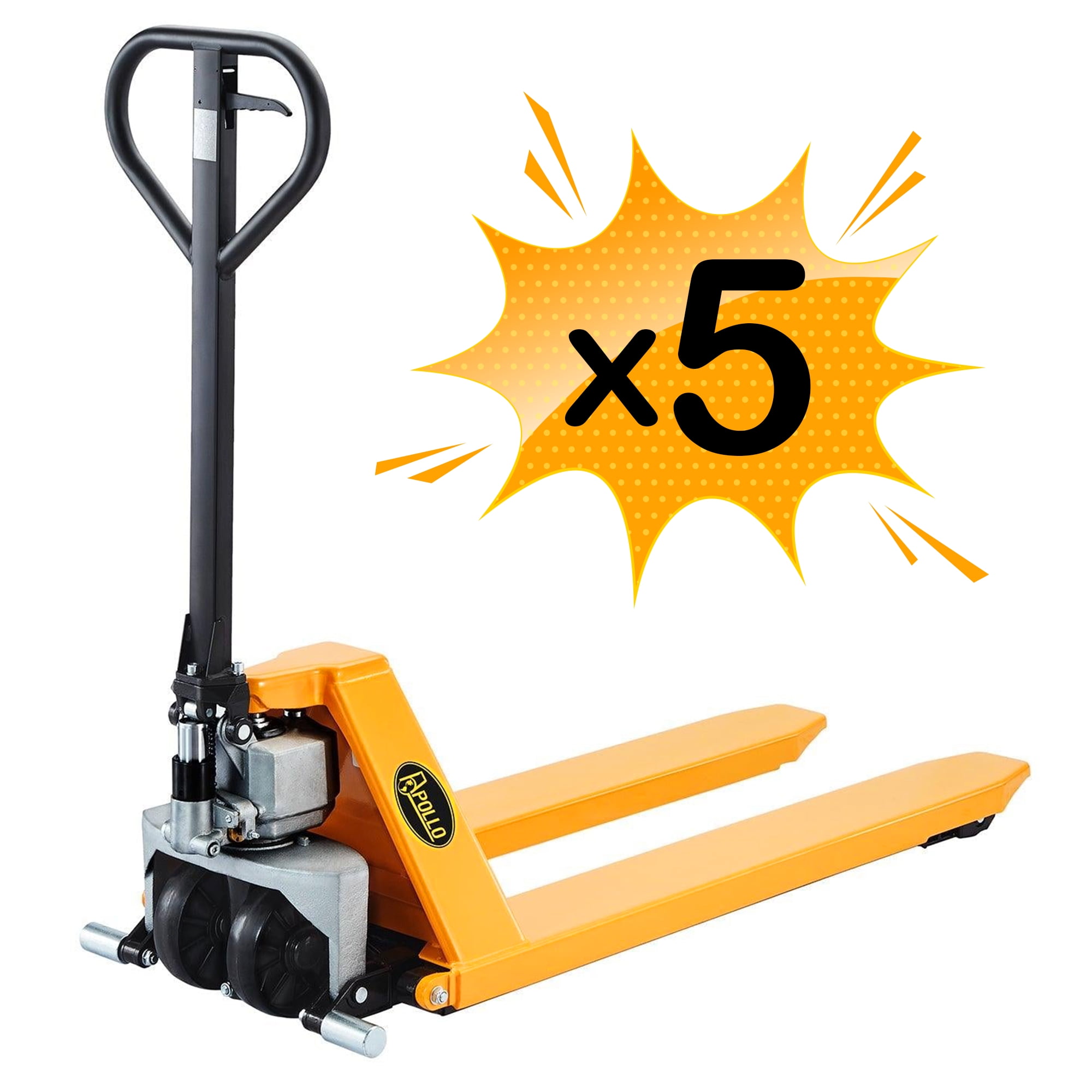 APOLLOLIFT 5PC 45x21" Manual Pallet Jack with Pump Lift 31.5" High Lift ...