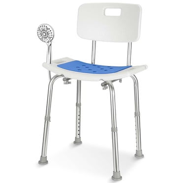 Equate Durable Transfer Bench with Back Rest, Shower Bench, Black HSA ...