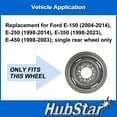 HubStar Heavy-Duty 16-inch Hubcap Replacement for Ford Van 1998-2023, Premium Wheel Cover Rims ...