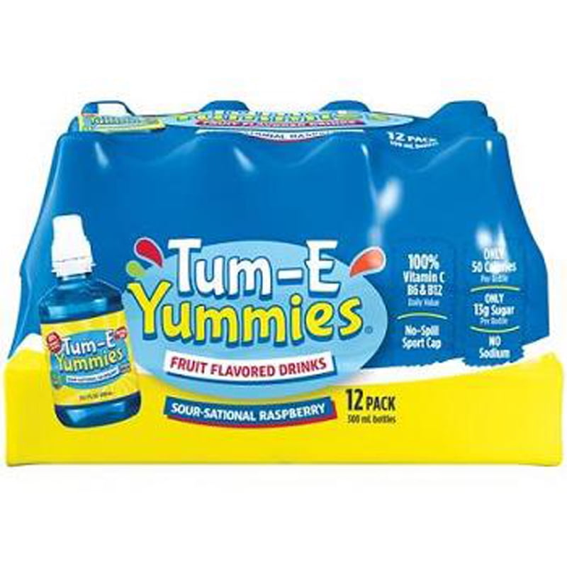Tum-e Yummies Fruit Flavored Drink, Sour-sational Raspberry, 10 Oz ...