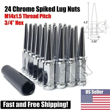 West Coast Wheel Accessories C5614LSPKN 14x1.5 Spike Lug Nuts 3/4 Hex ...