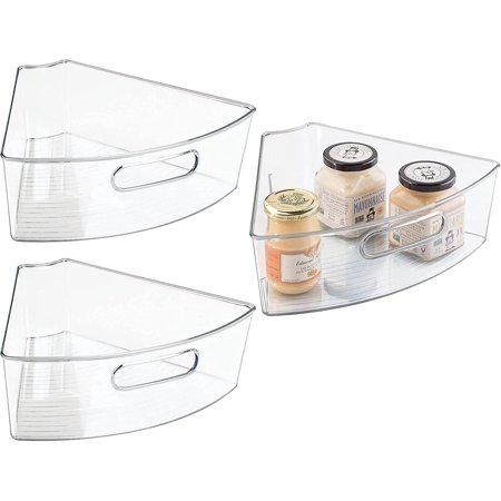 Kitchen Cabinet Plastic Storage Organizer Bins With Front Handle ...