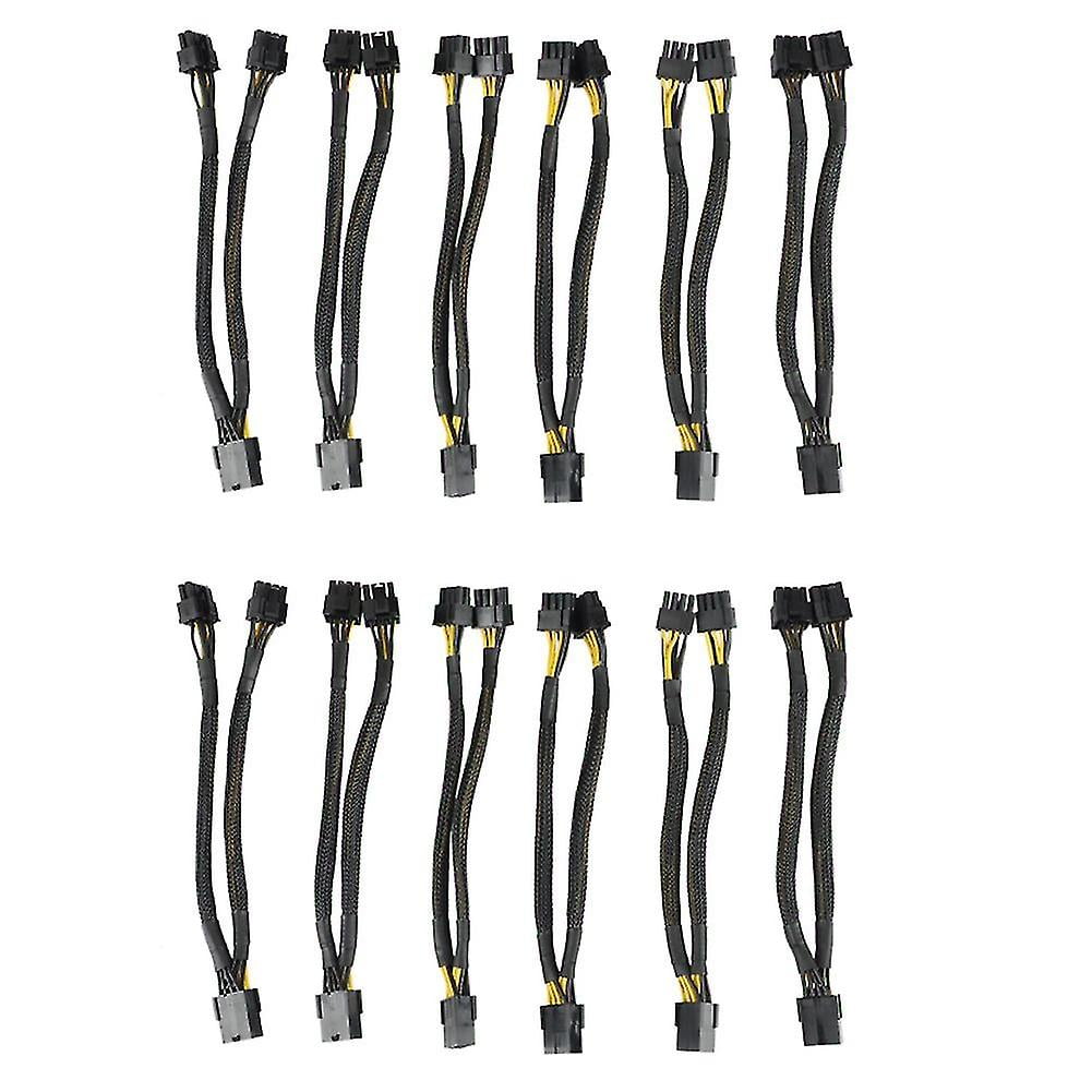 Paquete de 12 Gpu Vga Pci-e 8 pines hembra a doble 8 (6 + 2) pines macho adaptador Pci Express ...