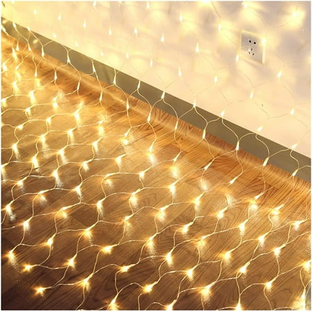 Outdoor String Lights Outdoor LED Net Mesh Lights 8 Modes Garden Net ...
