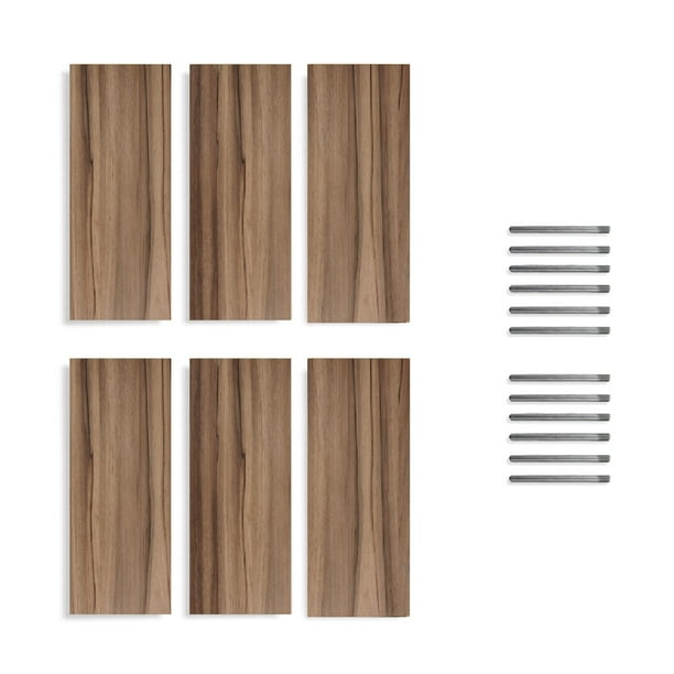 Set de 6 Repisas Flotantes 40 x 15 cm Nogal Terracota.338 Hanlob 6 ...