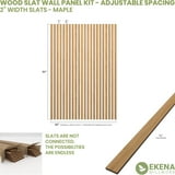 Ekena Millwork 94"H x 3/8"T Adjustable Wood Slat Wall Panel Kit w/ 2"W ...