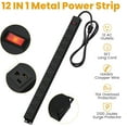 12 Outlet Long Power Strip Surge Protector with 2100 Joules, 6FT Power ...