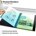 3 Ring Binder Pocket (1 Set, 5 Count) No Tab, Plastic Slash File ...