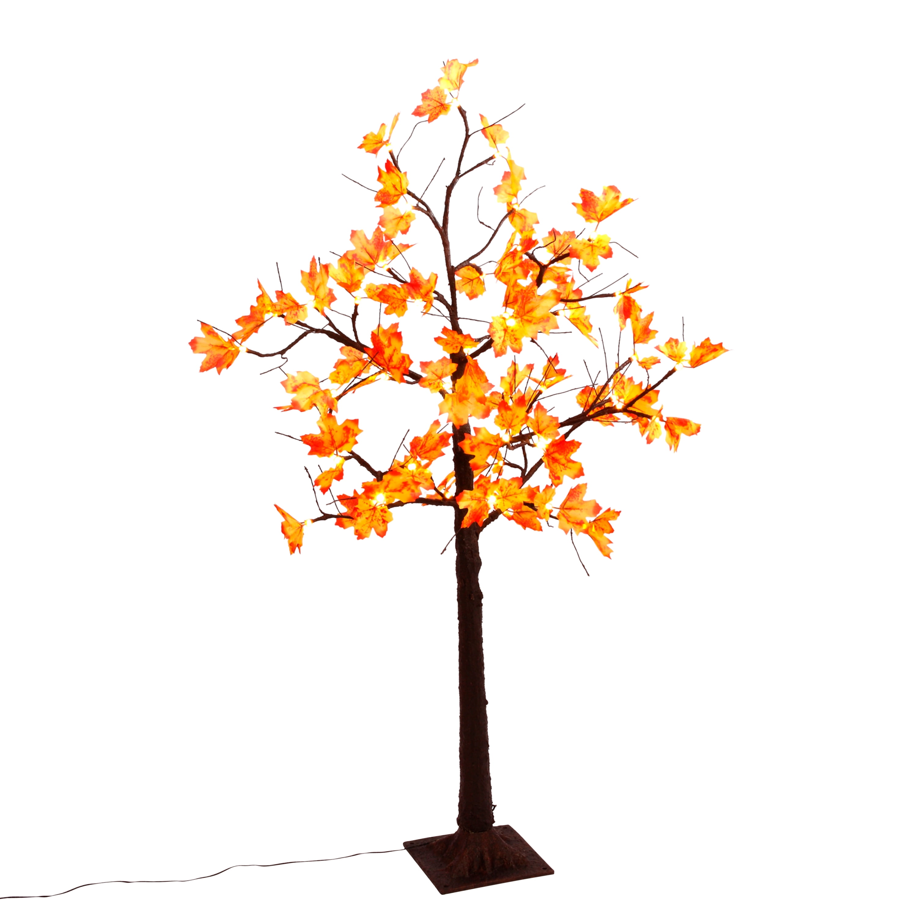 Gerson International 4Ft. Tall Electric Lighted Maple Leaf Tree with 48 ...
