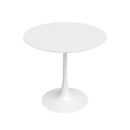 Lowry White Round Dining Table with Metal Base - Walmart.com