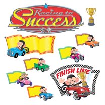 TREND Monkey Mischief Racing to Success Bulletin Board Set - Walmart.com