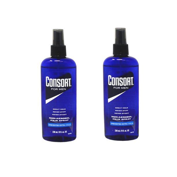 2 Pack of Consort Hair Spray, Unscented Extra Hold 8 Ounce - Walmart.com