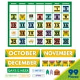 Eureka Classroom Crayola Calendar Bulletin Board Set, 99 Piece ...