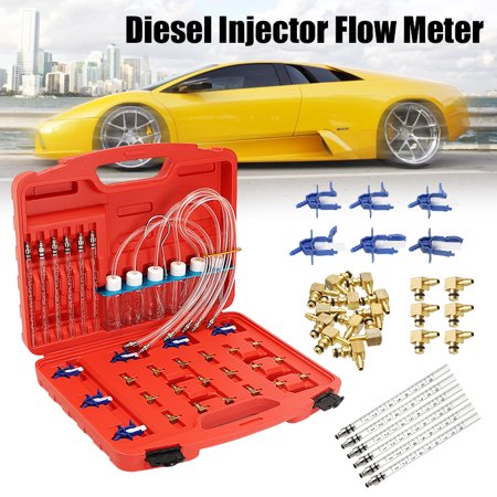 36x Diesel Injector Flow Meter Test Cylinder Common Rail Adaptor Fuel ...