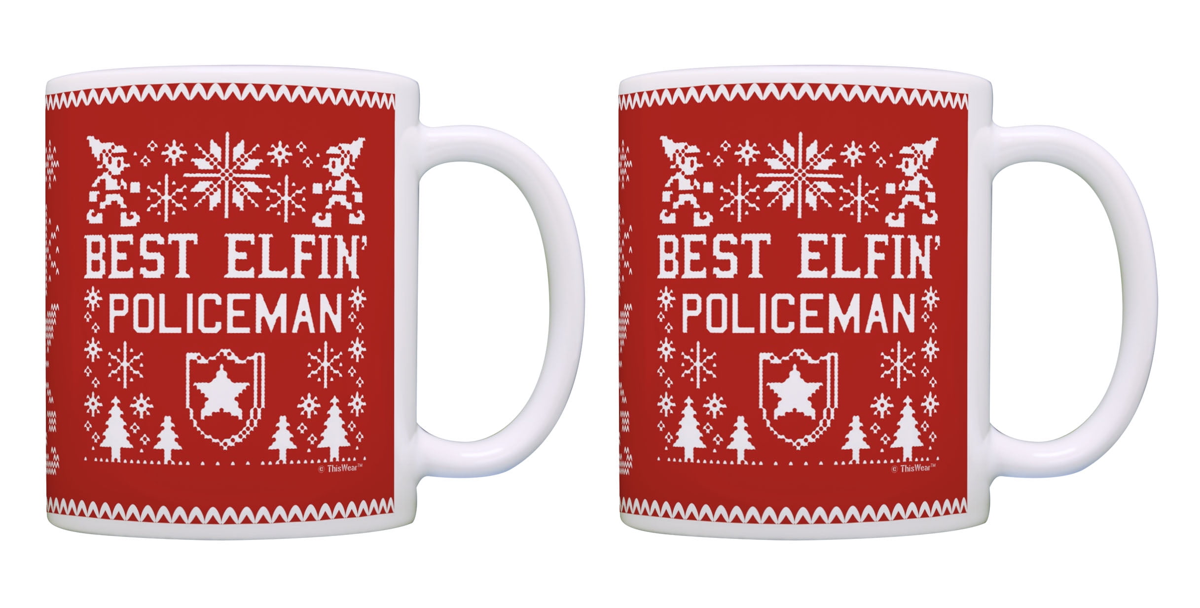 ThisWear Police Officer Gifts Best Elfin Policeman Ever Policeman Cups ...