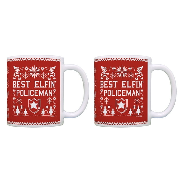 ThisWear Police Officer Gifts Best Elfin Policeman Ever Policeman Cups ...