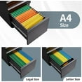 Filing Cabinets for Office, Mobile File Cabinet with Lock, 3 Drawer ...