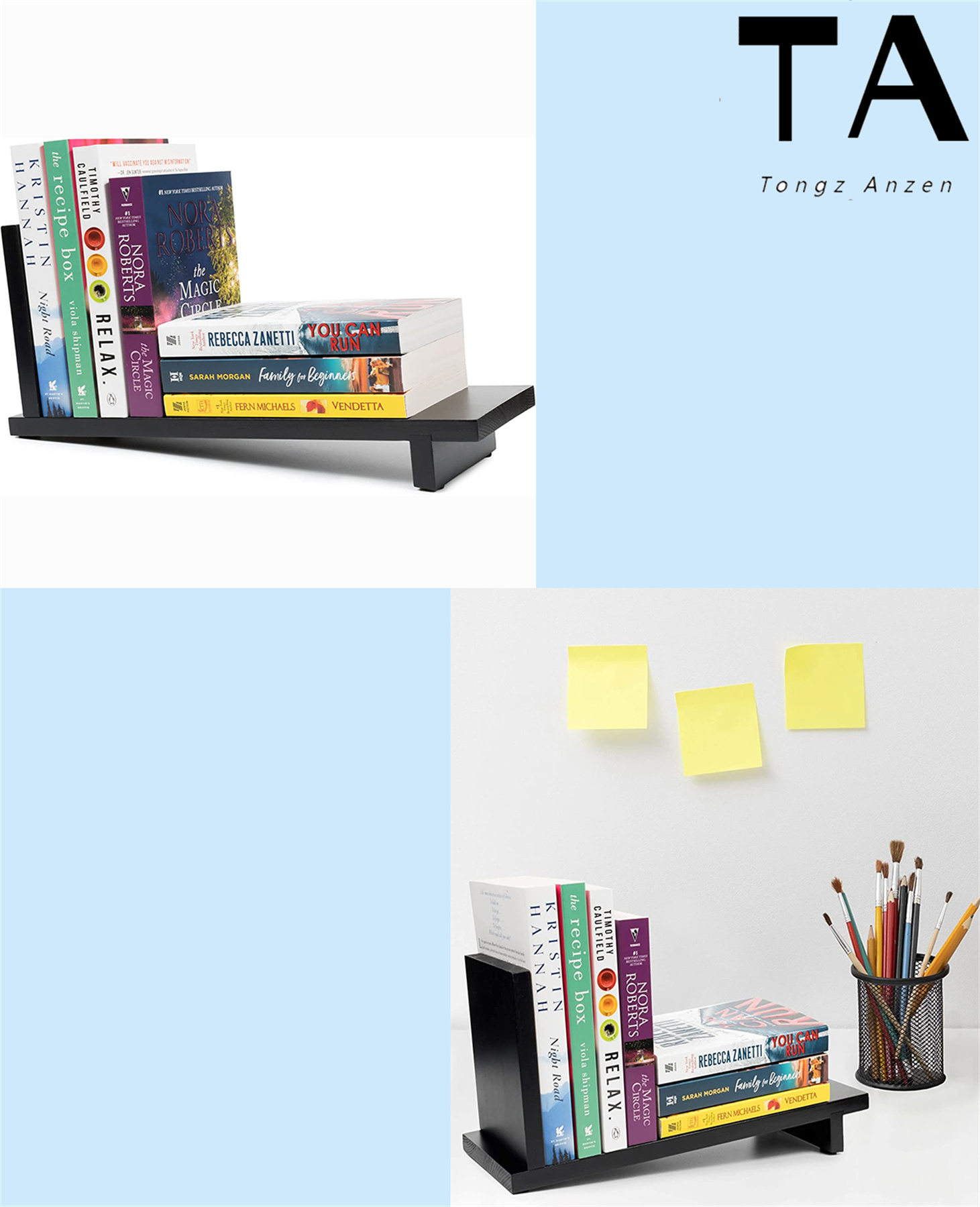 Desk Organizer Shelf and Display Rack with Book Ends - Walmart.com