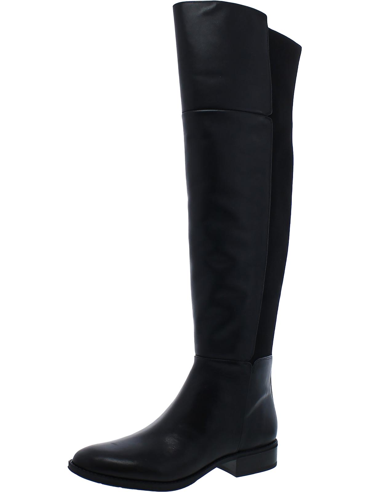 Sam Edelman Womens Pam Leather Ribbed Knit Over-The-Knee Boots ...