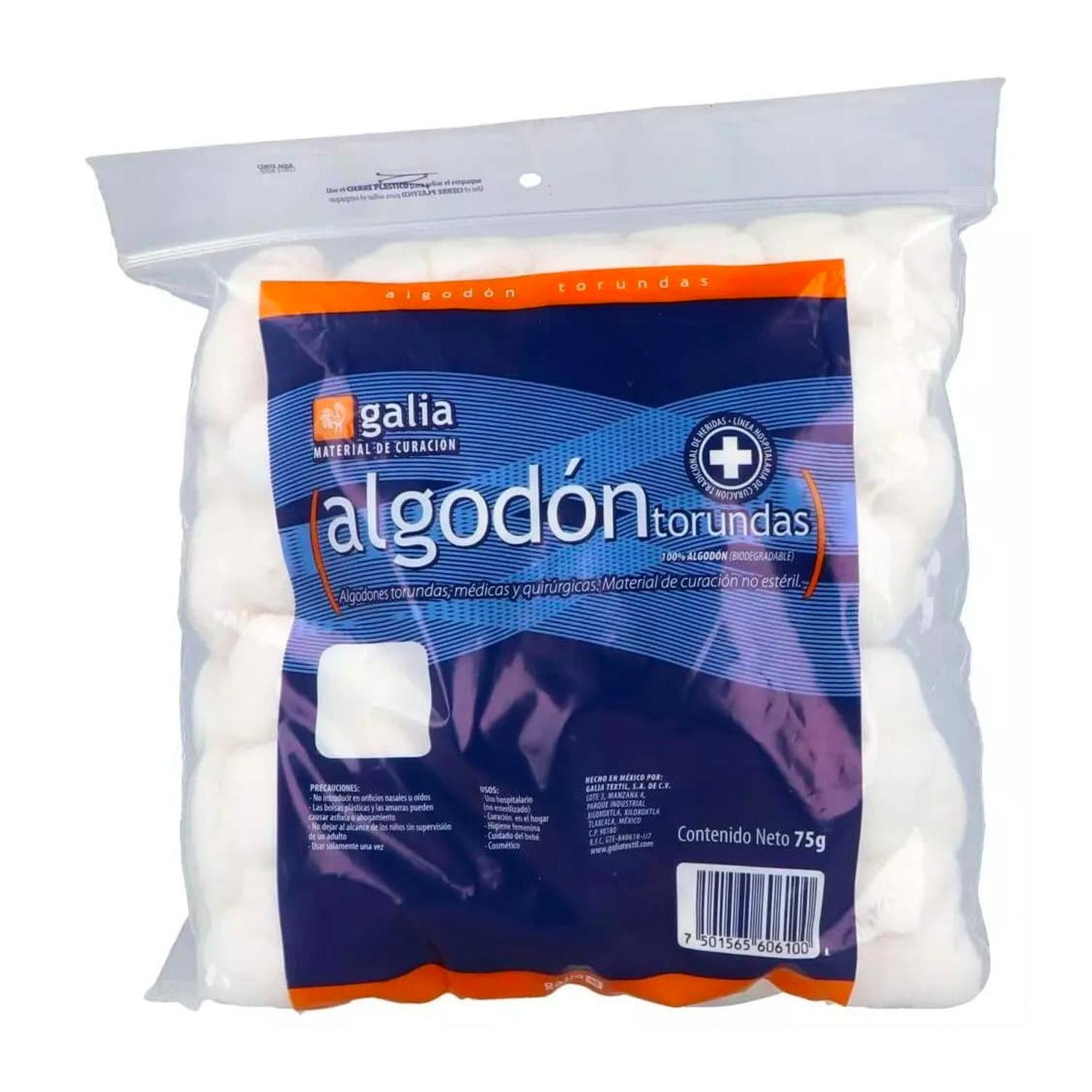 Algodón Galia en Torundas 75 gr multicolor | Walmart en línea