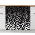 Black Ombre Leopard Small Sink Skirt 10"Wx11"L,Dustproof Under Sink ...