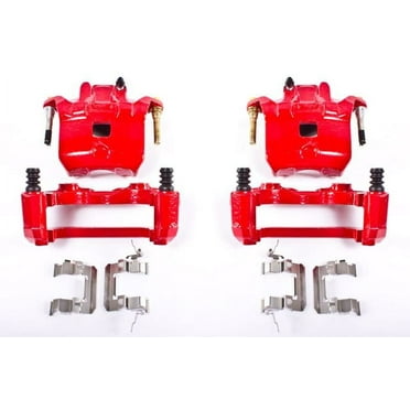 Power Stop S5474 Red Powder-Coated Performance Calipers -Front ...