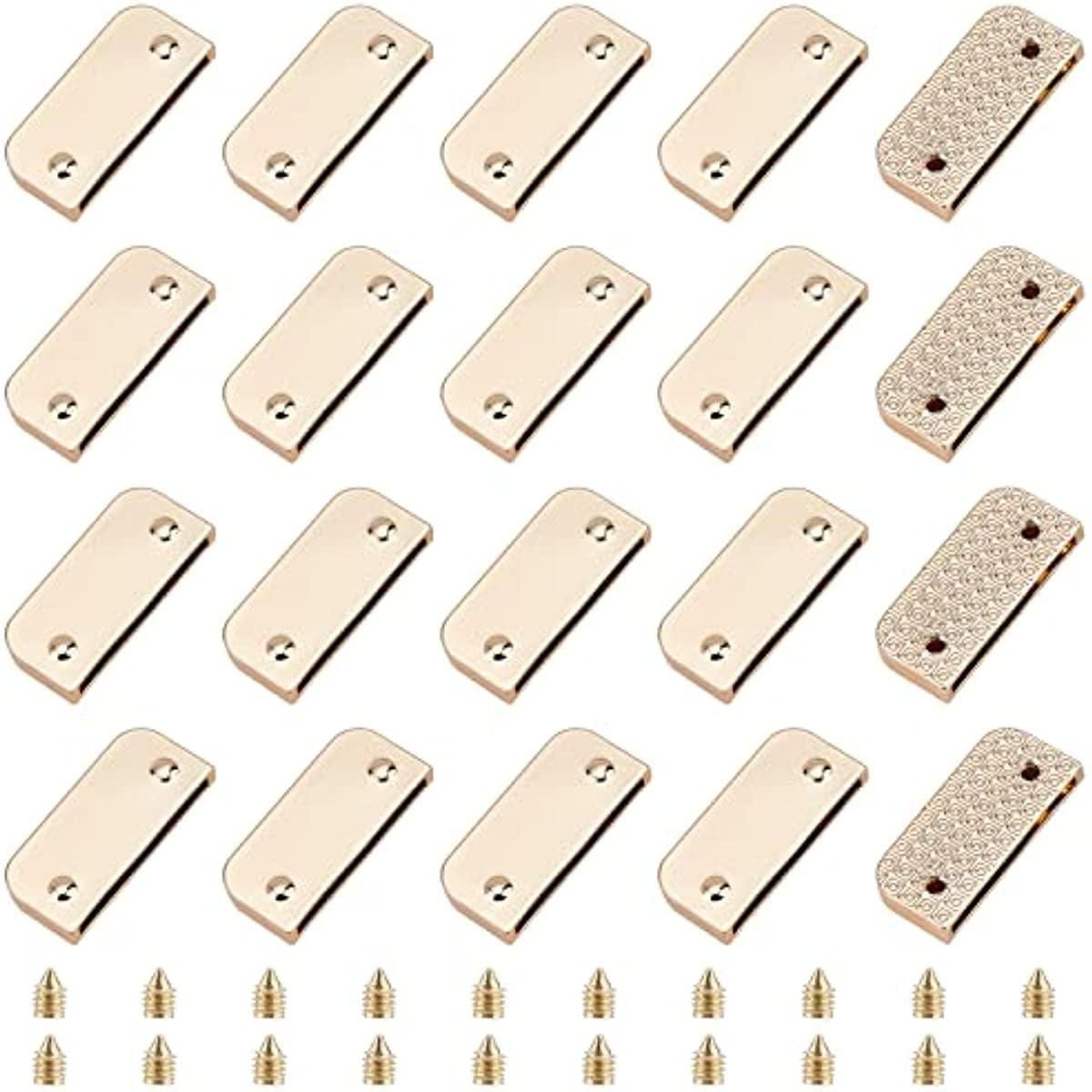 20 Sets Metal Belt Buckle End Tips Webbing Zipper Tips Strap End Cap ...