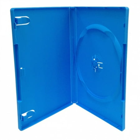 CheckOutStore 100 STANDARD Solid Blue Color Single DVD Cases - Walmart.com